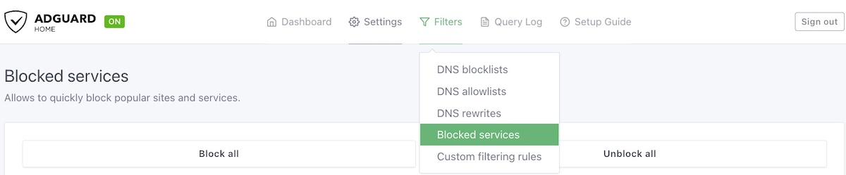 Manage AdGuard Blocked services with Home Assistant – DIY Ideas