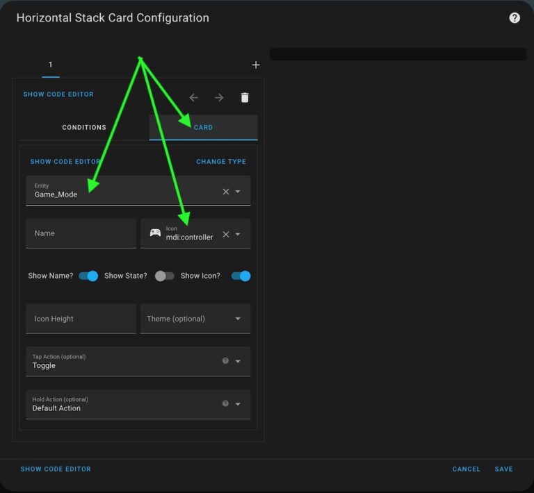State Depended Icons on Home Assistant Dashboard with Standard Cards ...